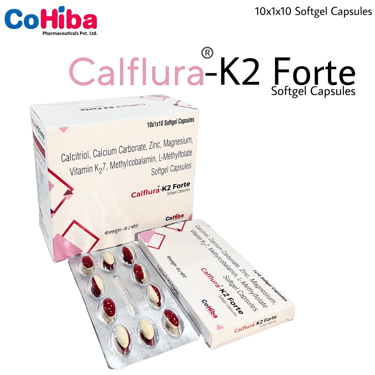 Calcium Carbonate, Calcitriol, Vitamin K2-7, Methylcobalamin, Zinc, Magnesium, L-Methyl Folate ...